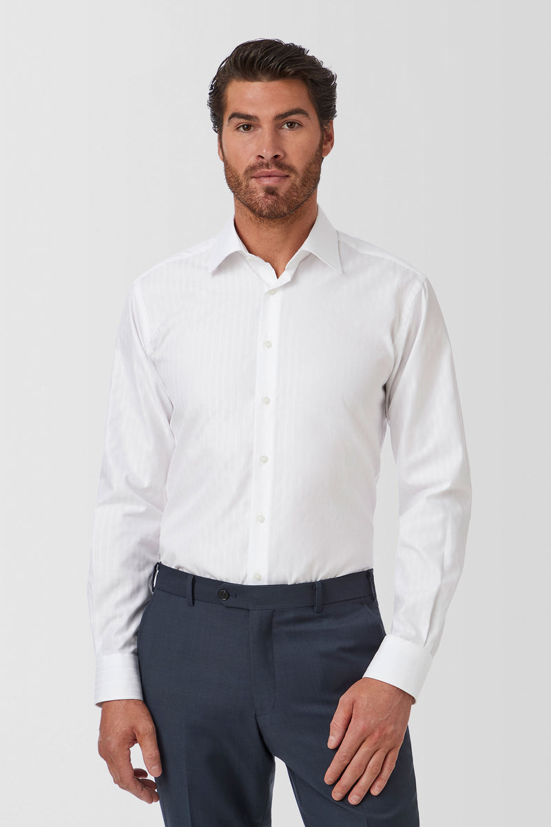 Sentry Shirt – Joe Black | Men’s White Tailored Fit Business Shirt ...